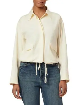 Scotch & Soda Drawstring Waist Utility Shirt - Eggnog