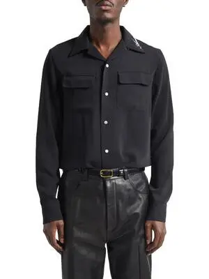 Amiri Rounded Flap Pocket Button-up Shirt - Black
