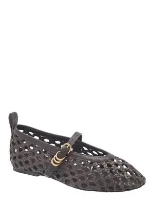 Rag & Bone Spire Woven Mary Jane Flat Dark Purple