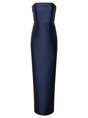 Theia Gaia Strapless Column Gown - Navy