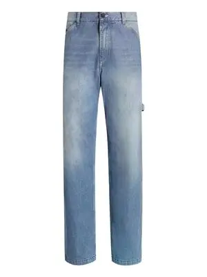 Dolce & Gabbana Logo-plaque Jeans - Blue