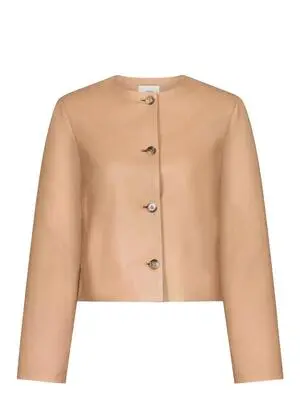 Loulou De Saison Raho Leather Jacket - Neutrals
