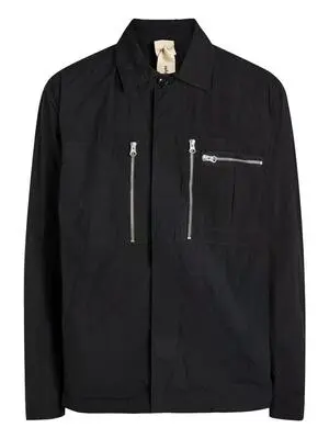 TEN C Zip Shirt Jacket - Black