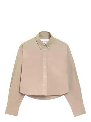 AMI Ami De Coeur Embossed Cropped Shirt