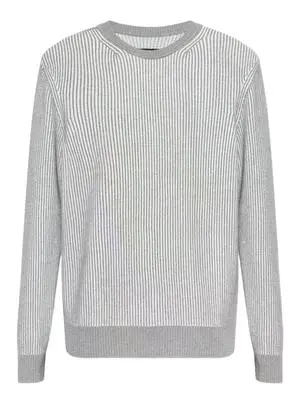 Rag & Bone Striped Knitted Sweater - Grey