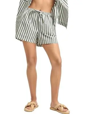 VITAMIN A® Parker Organic Cotton Cover-up Shorts - Olive