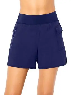 SWIMSUITS FOR ALL Quick-dry Cargo Swim Short - Navy