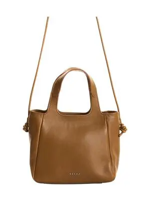 VELEZ Ailana Leather Crossbody Bag - Honey