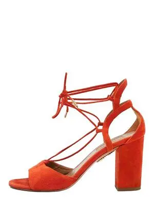 AQUAZZURA Ankle-strap Block-heel Sandals - Orange