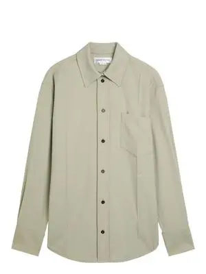 Victoria Beckham Crepe Shirt - Sage