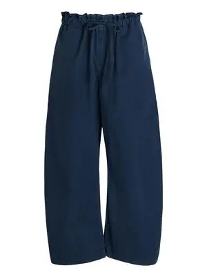 Polo Ralph Lauren Cotton-poplin Barrel-leg Trousers - Navy