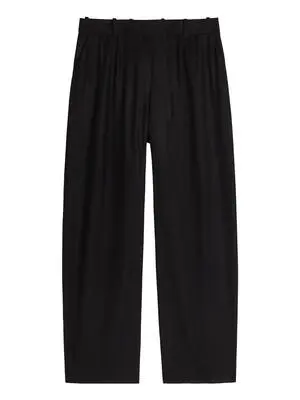 TOTEME Straight-leg Flannel Trousers - Black