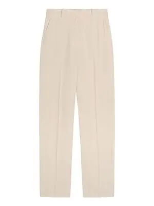 HEIRLOME Carolyn Straight-leg Twill Trousers - Off White