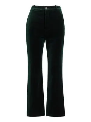 Saint Laurent Straight-leg Velvet Trousers - Green Other