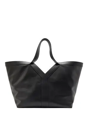 Saint Laurent Leather Tote Bag - Black