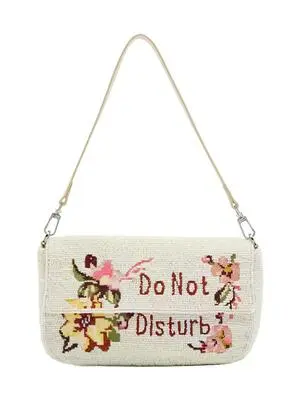Staud Timmy Beaded Shoulder Bag - White
