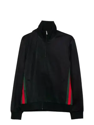 Gucci Stripe Zip-fastening Sweatshirt - Blue