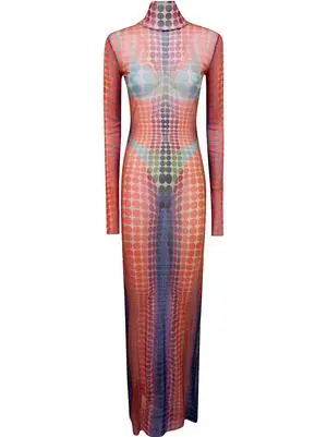 Jean Paul Gaultier Polka-dot Maxi Dress - Orange
