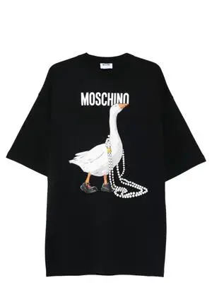 Moschino Graphic-print Mini Dress - Black