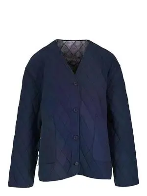 Ag Sally Quilted V-neck Jacket - Blue