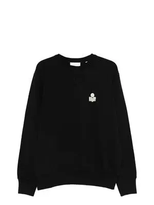 MARANT Logo-embroidered Crew-neck Sweatshirt - Black