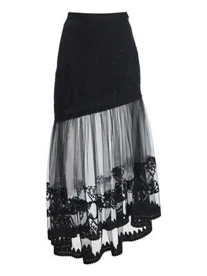 Ulla Johnson Ulla Johnson Elspeth Silk Midi Skirt Black
