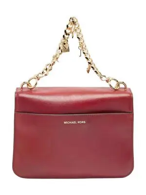 Michael Kors Leather Shoulder Bag - Red