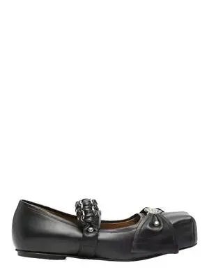 Toga Chain-embellished Ballet Flats - Black