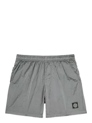 Stone Island Logo-patch Swim Shorts - Grey