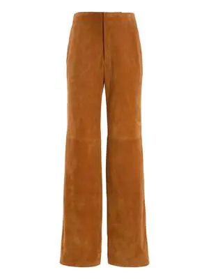 Ulla Johnson Freja Suede Wide-leg Pants - Tan