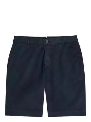 Sunspel Buttoned Chino Shorts - Blue