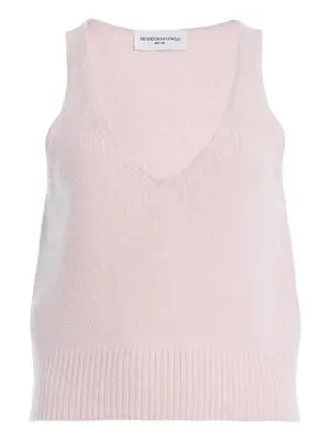 Brandon Maxwell Reese V-neck Cashmere-silk Tank Top - Pink