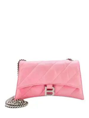 Balenciaga Xs Crush Flap Bag - Pink