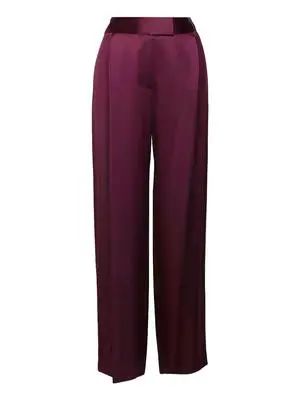 THE SEI Concealed-Fastening Pleated Trousers Red