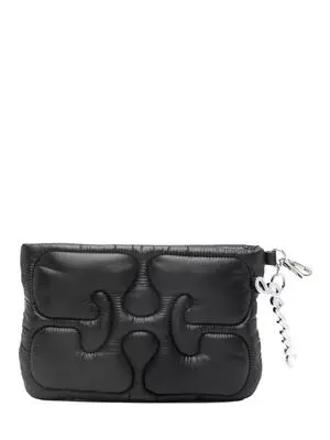 GANNI Quilted Chain Purse - Black