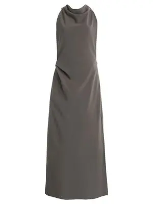 Proenza Schouler Proenza Schouler Selena Halter Crepe Maxi Dress Grey
