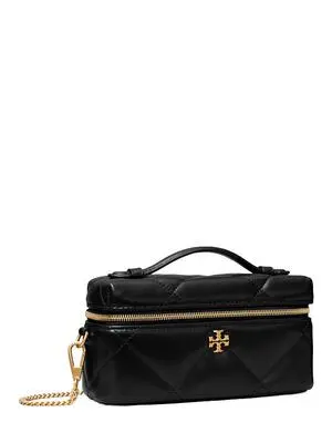 Tory Burch Kira Diamond Quilt Charm East-west Vanity Case - Black