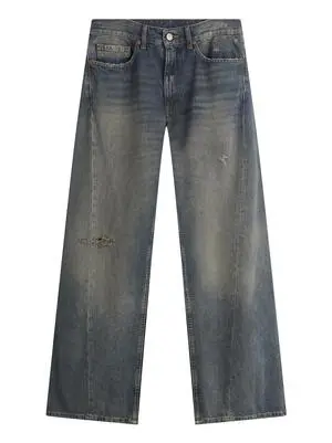 MAISON MARGIELA Wide Leg Jeans - Grey Blue