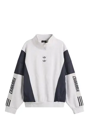 Adidas X Willy Chavarria Watsonville Mock Neck - Light Grey Heather/legend Ink