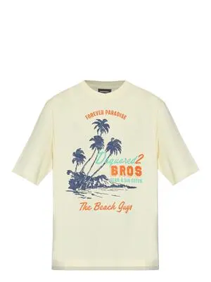 Dsquared2 T-shirt With Print - Yellow