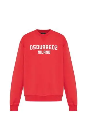 Dsquared2 Crewneck Sweatshirt With Printed Logo - Red
