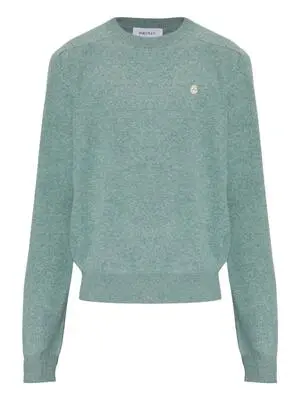 Alexander McQueen Wool Sweater With Logo - Blue