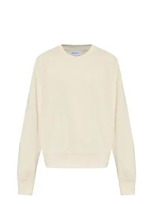 Alexander McQueen Sweatshirt With Velvet Logo - Cream