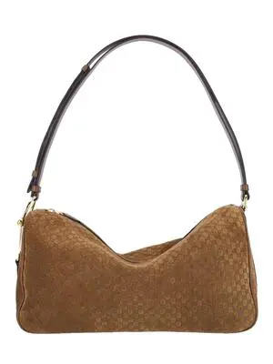 Gucci Large 'half Horsebit' Shoulder Bag - Brown