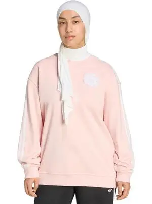 Adidas Originals Lace Branding Crew Sweatshirt - Sandy Pink