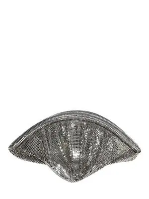 Rabanne Mesh Pochette Evening Clutch - Silver