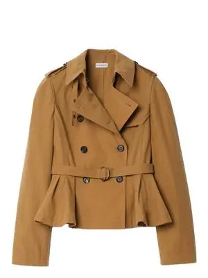 Burberry Cotton Isabella Trench Jacket - Teak Brown