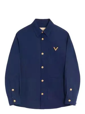 Valentino Garavani Cotton Shirt Jacket - Blue