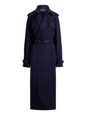 Ralph Lauren Wool-blend Alecia Trench Coat - Navy