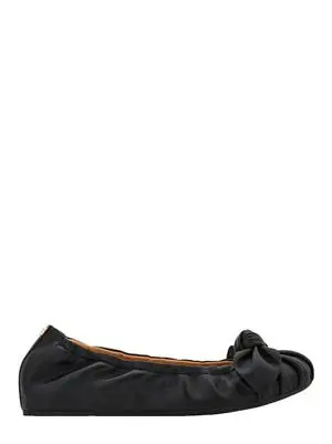 FERRAGAMO Bow Embellished Ballet Flat - Black